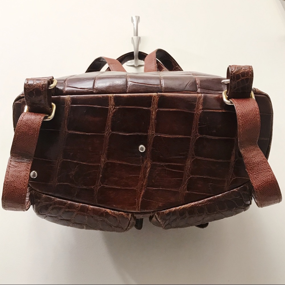 Helene Crocodile Alligator Skin Backpack Italy - Gem
